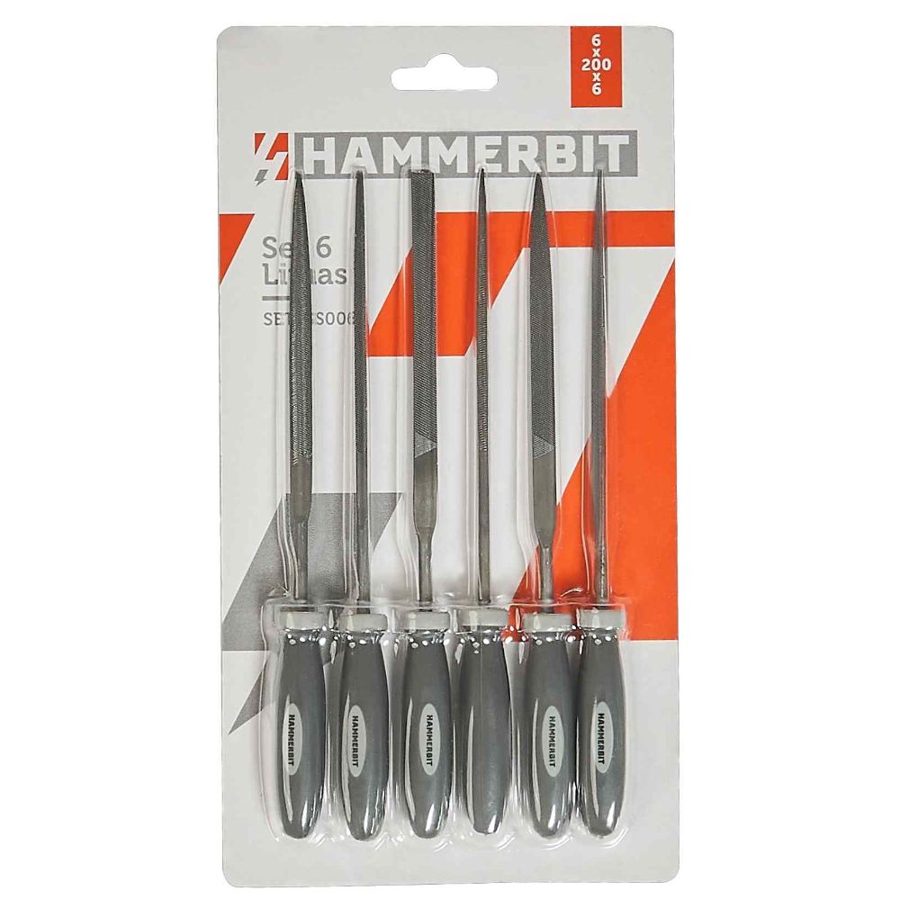 Set 6 Limas 4x160x6 Hammerbit